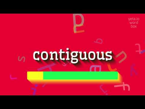 How to say "contiguous"! (High Quality Voices)