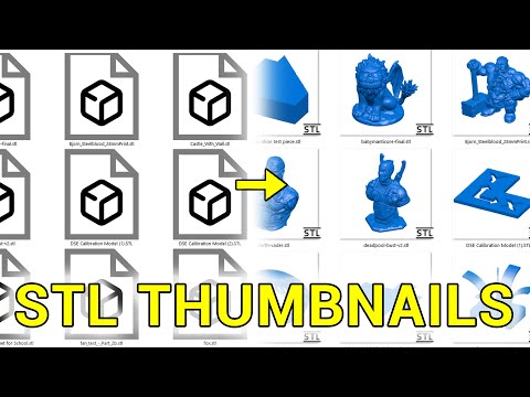 STL thumbnails and other 3D printing computer optimisations