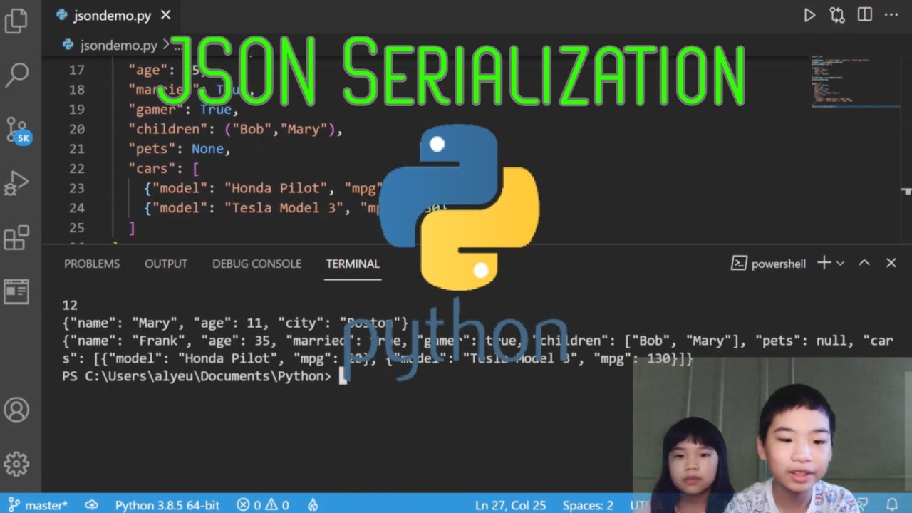 How to Code PYTHON: *JSON Serialization* Tutorial