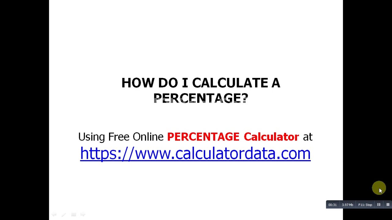 Online Percentage Calculator - How do I calculate a Percentage? Visit: www.calculatordata.com