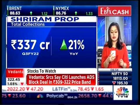 Shriram Properties Q3 Performance | CNBC TV18 Bazaar (19.Jan.22)