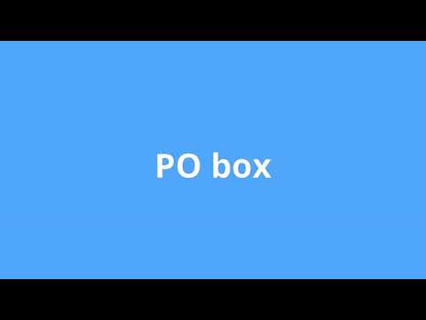 what is the meaning of PO box
