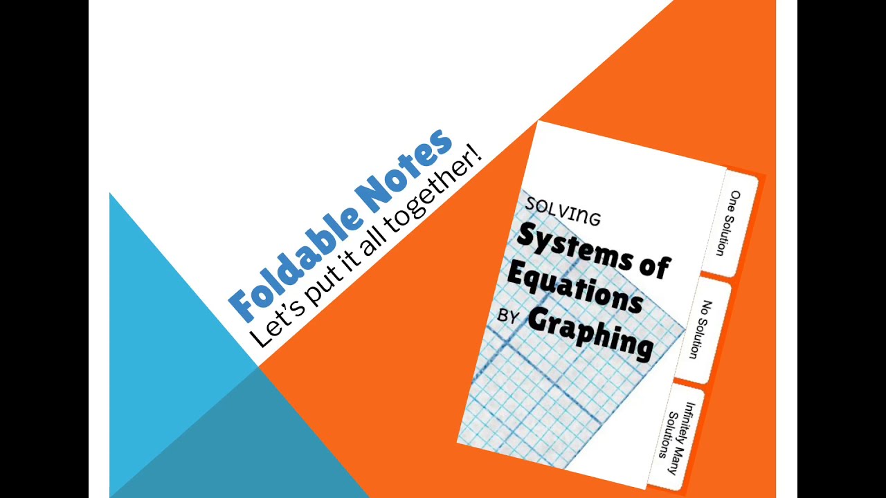 Solving Systems by Graphing Foldable Notes