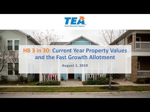 HB 3 in 30: Current Year Values/ Fast Growth Allotment