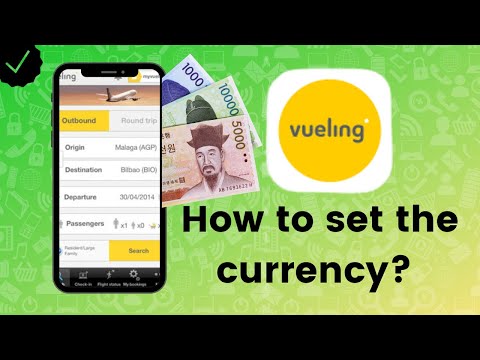How to set the currency in Vueling Airlines?