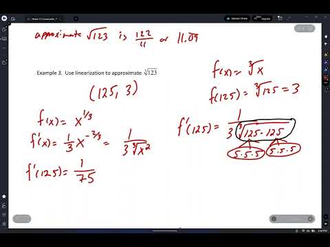 Calculus Notes 17 Linearization