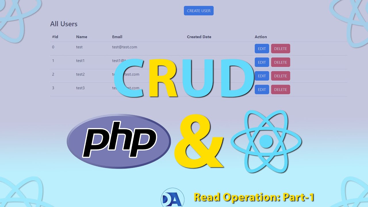 React CRUD operations using PHP API and MySQLi | PHP REST API | CRUD in React & PHP | Part 1