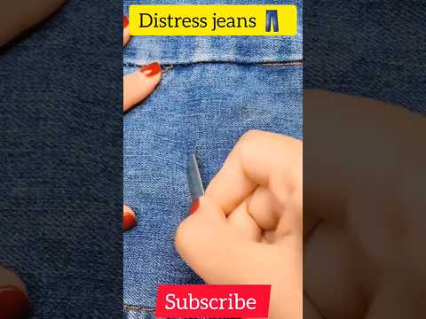 How to distress jeans in a minute #distress #shorts #trending #youtubeshorts