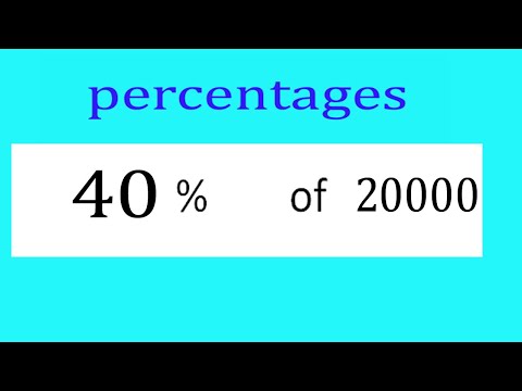 Percentages 40 Percentage(%) of 20000