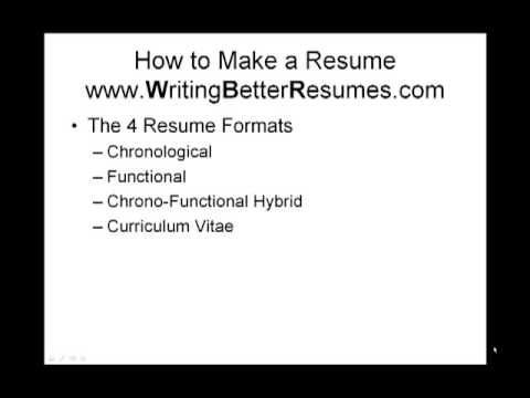 How to Make a Resume Pt.1 - 4 Formats & When to Use PLUS a 3-Step Process to Create Targeted Resumes