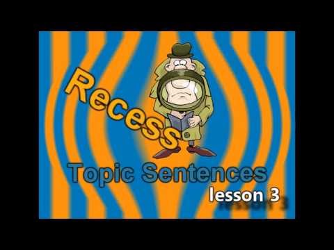 Grade 3 Topic Sentence Lesson 3