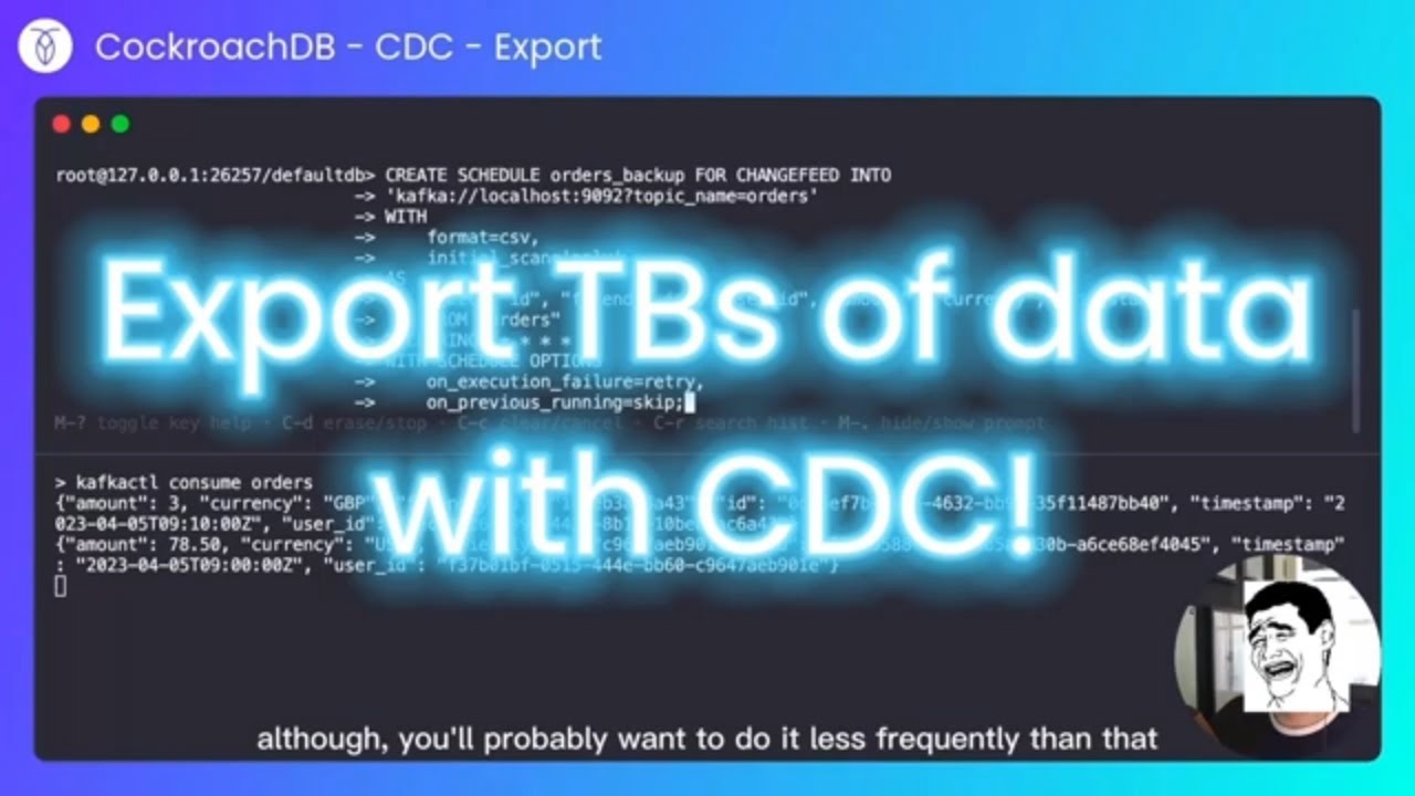 How to use changefeeds to export data out of CockroachDB