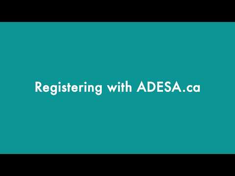 Registering With ADESA.ca