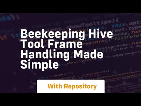Beekeeping hive tool frame handling made simple