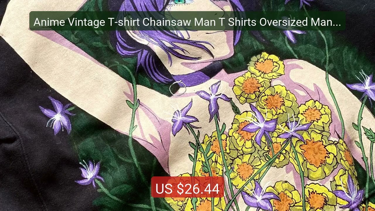 Anime Vintage T-shirt Chainsaw Man T Shirts Oversized Manga Denji ... — Best Deal 2026 | Shop Now!