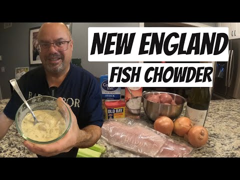 New England Fish Chowder Made with Fresh Tautog/Black Fish that we Caught! Creamy and Delicious!