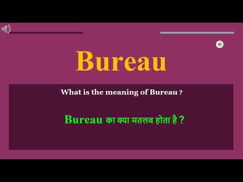 Bureau meaning in Hindi | Bureau ka kya matlab hota hai | daily use English words