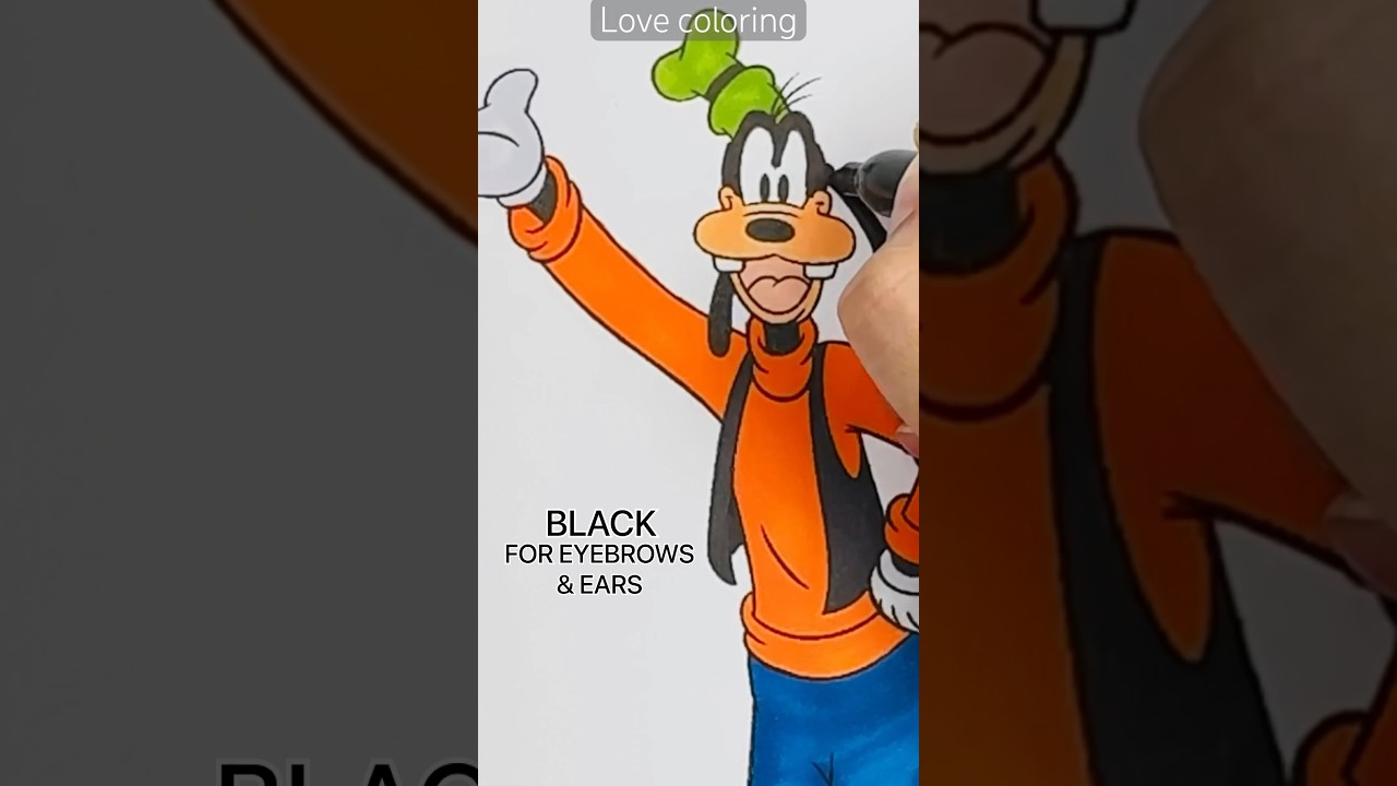 Coloring GOOFY #shorts #goofy #agoofymovie #waltdisneyworld #art #coloring