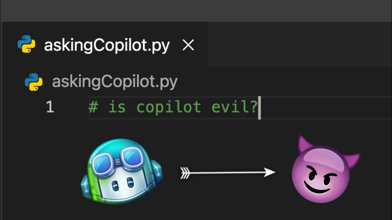 Asking Github copilot if it's evil!