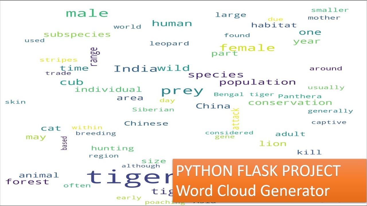 Python flask projects | Word Cloud Generator in python flask | Python projects
