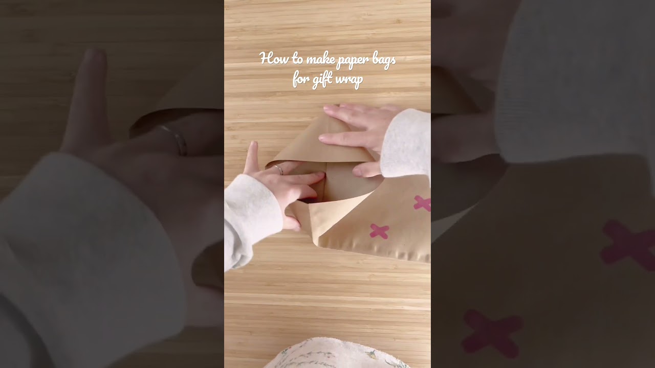 An easy way to make paper bags for wrapping plush toys and other odd-shaped things #giftwrapping