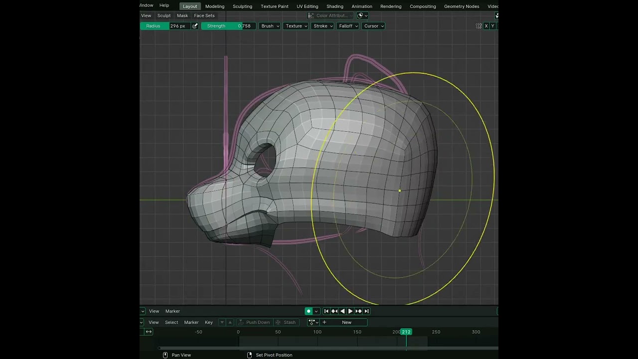 Heres a quick head #modeling process for #blender