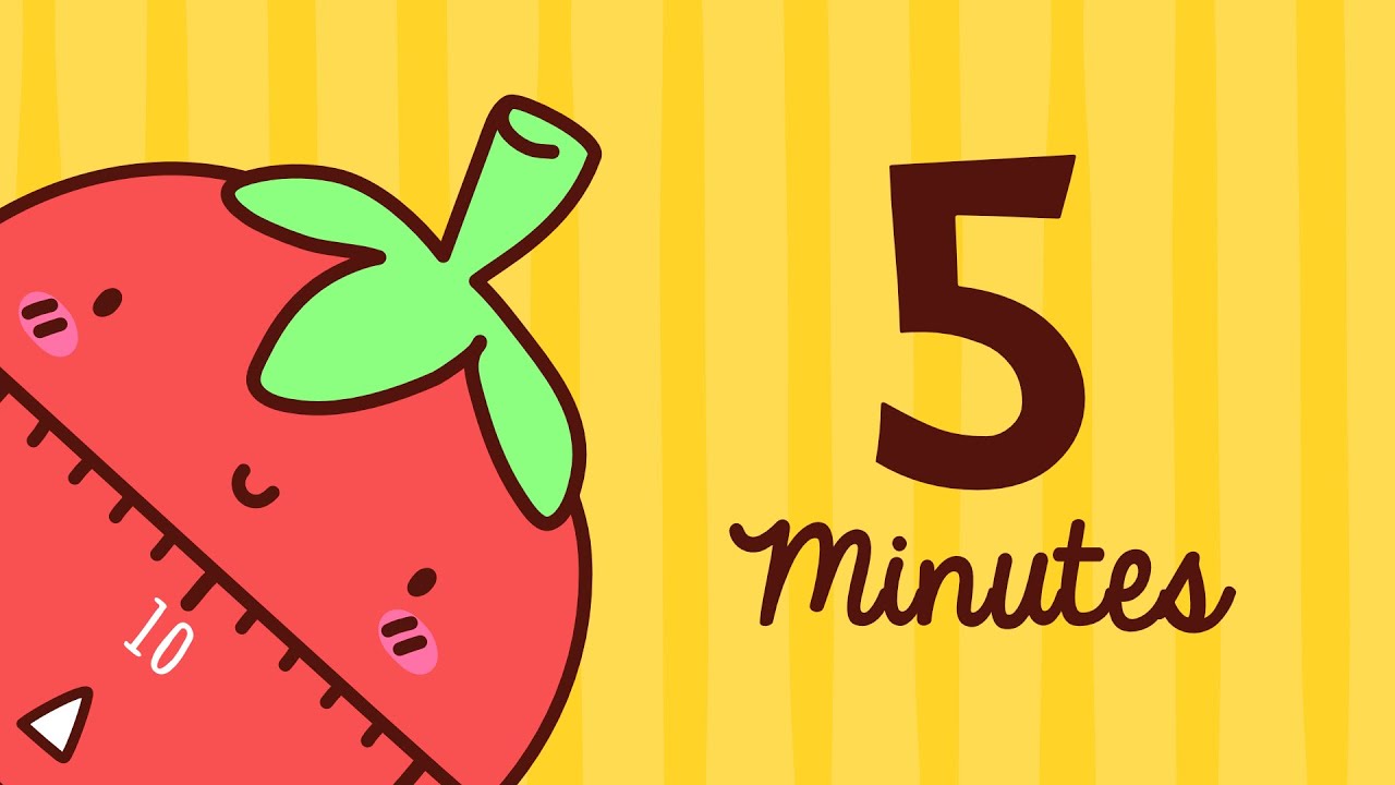 🍅 Pomodoro Timer - Tomato Clock - 5 minutes