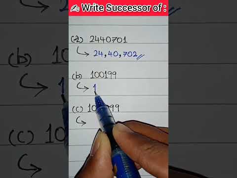 ✍️Write The SUCCESSOR Number💥 🤔|| #maths #mathshorts #shorts