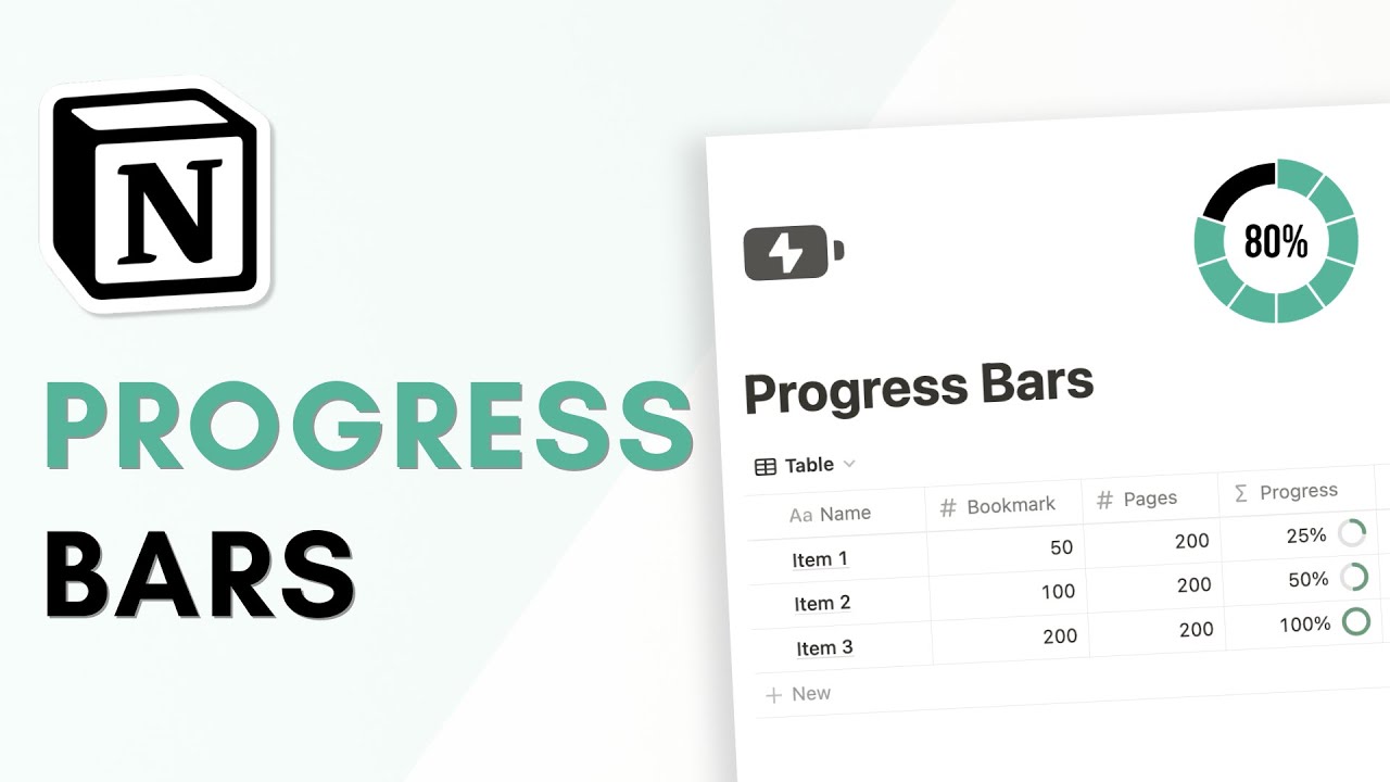 EASY Progress Bars in Notion | Beginners Tutorial ✨
