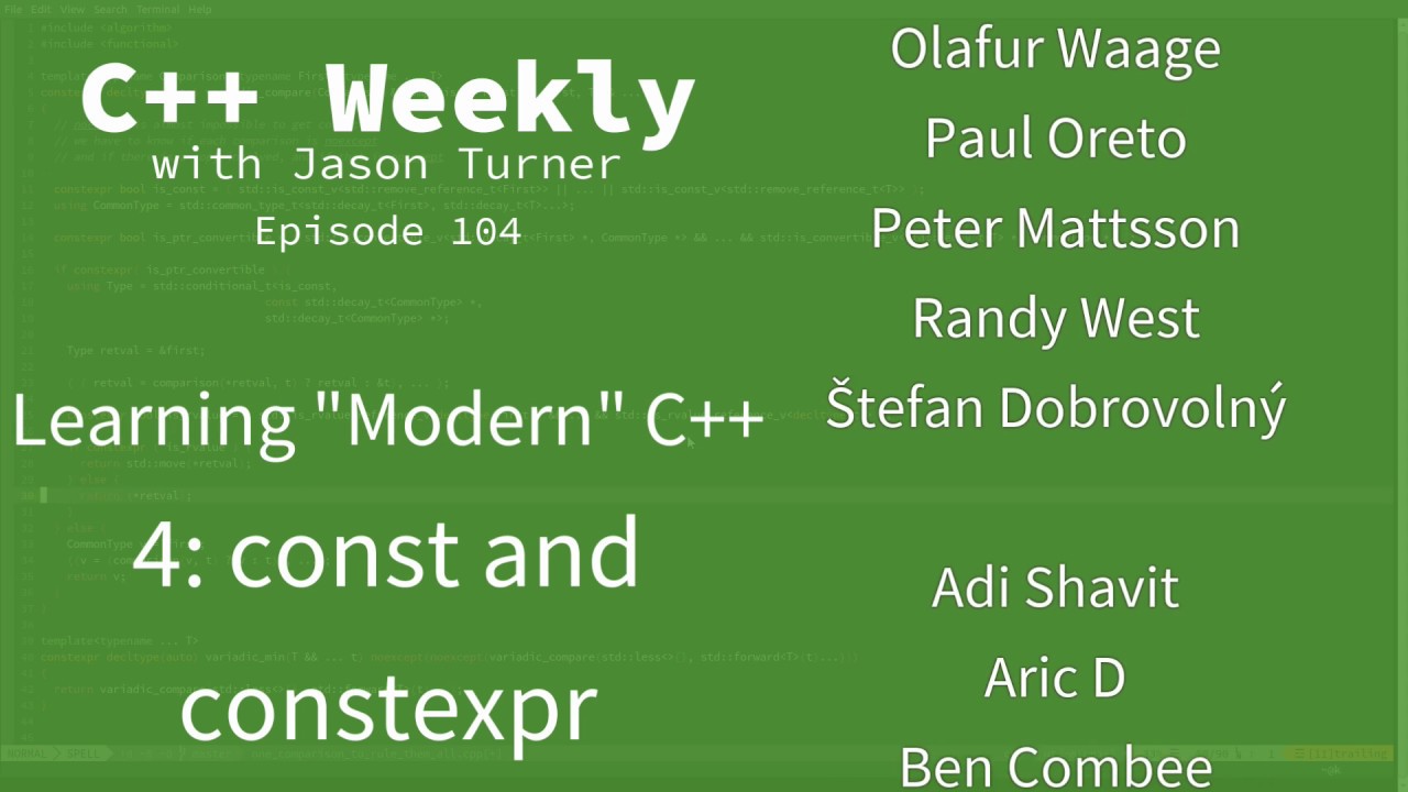 C++ Weekly - Ep 104 - Learning 