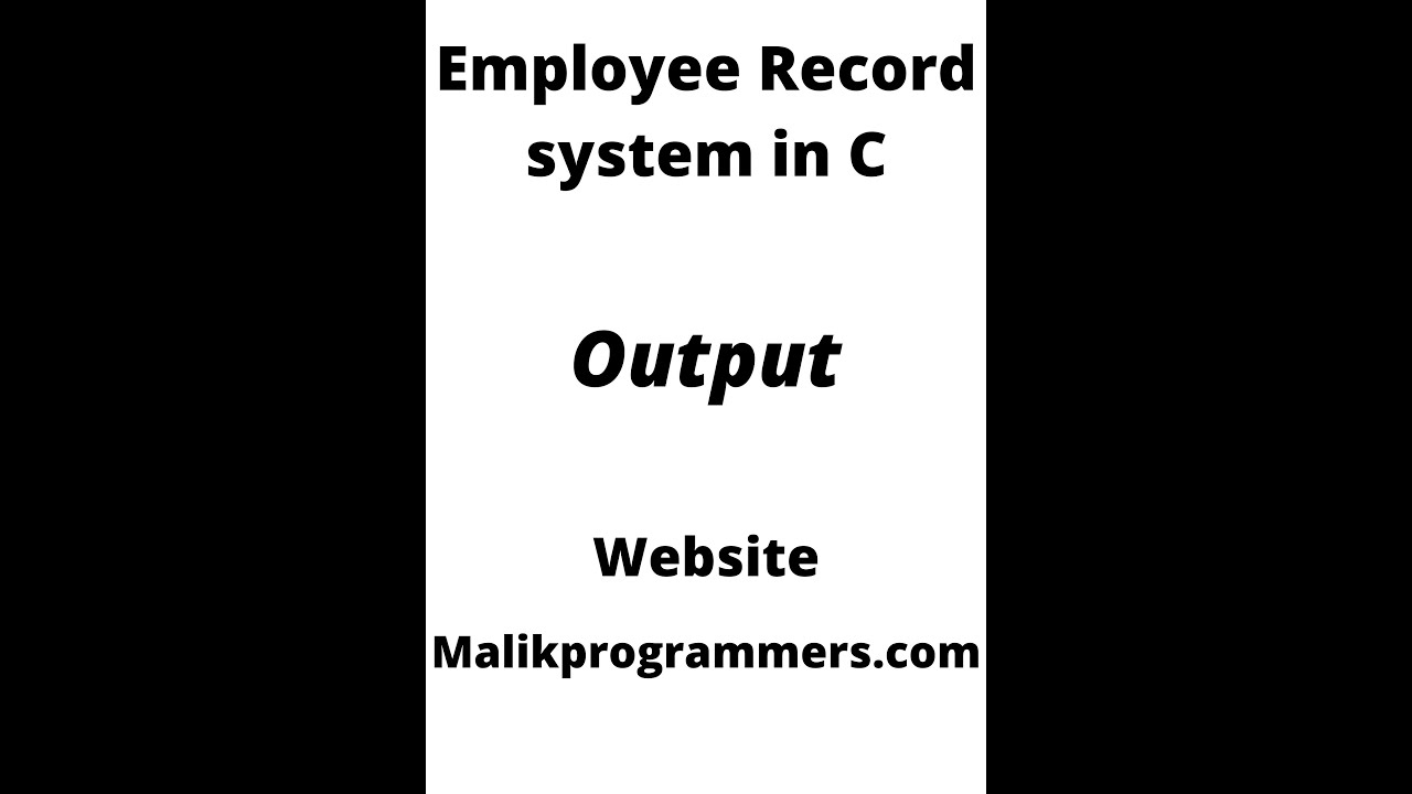 Employee record system in c