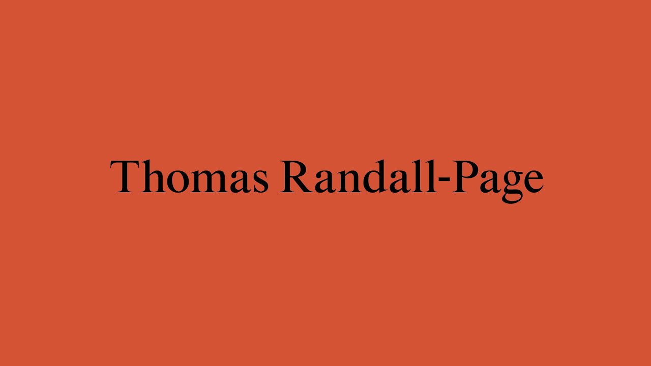 New Architects 4: Thomas Randall-Page