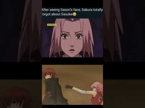 After seeing sasori’s face, Sakura totally forgot about Sasuke. #sakura #sasori #akatsuki #naruto