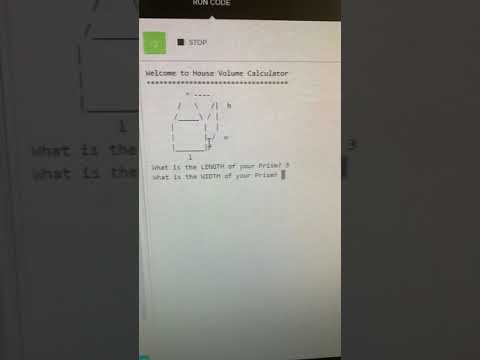 JAVA House Volume Calculator