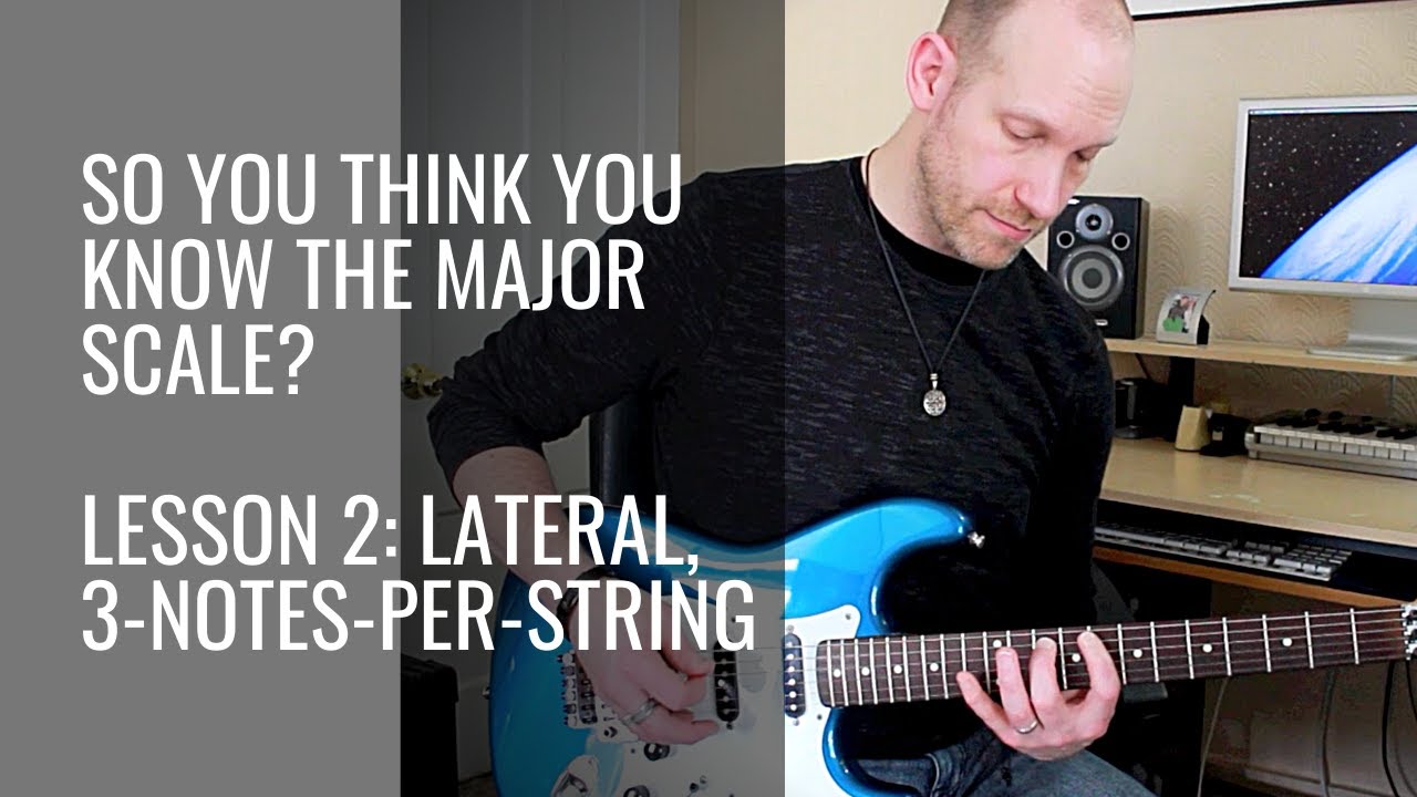 Lateral Major Scales: Getting To Know the 3-Notes-Per-String Pattern