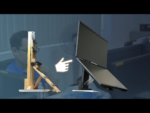 DIY Dual Vertical Monitors stand (it can fold!)