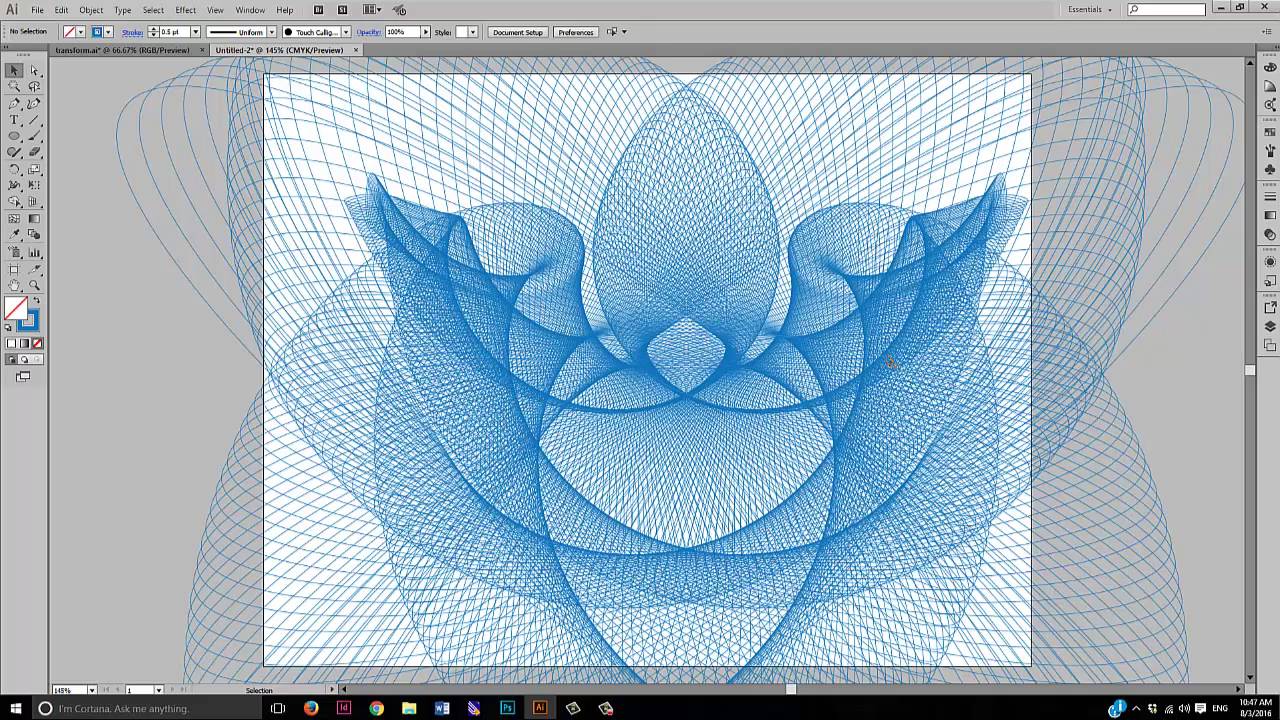 Using the Transform Each command. Adobe Illustrator