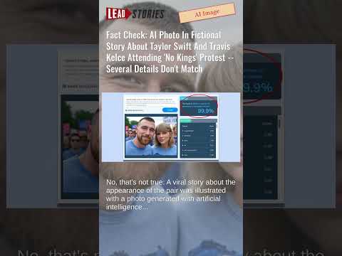Fact Check: AI Photo In Fake Story About Taylor Swift And Travis Kelce Attending 'No Kings' Protest