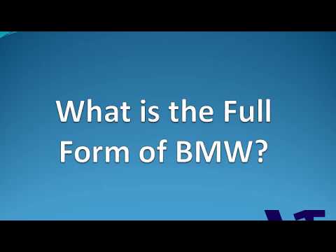 BMW Full Form | Full Form of BMW
