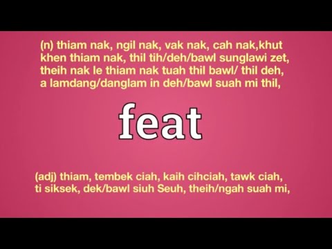 feat meaning in English Ngawn