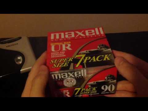 Unboxing Review Video #2 - Maxell UR90 7-Pack Blank Audio Cassette Tapes