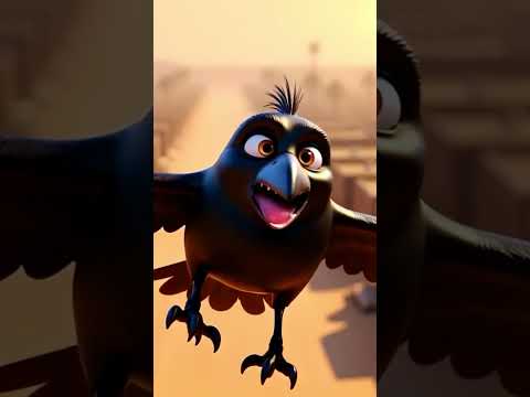 Thirsty Crow Story | Animated Kids Tale Urdu & Hindi #thirstycrow #animatedstory #kidsstories