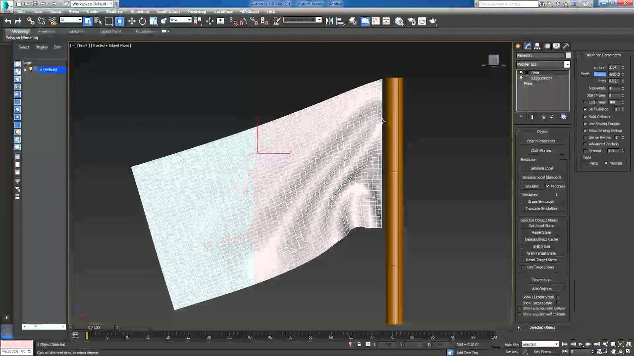 3ds Max Tutorial - Cloth Simulation 2 (Flag and Wind)