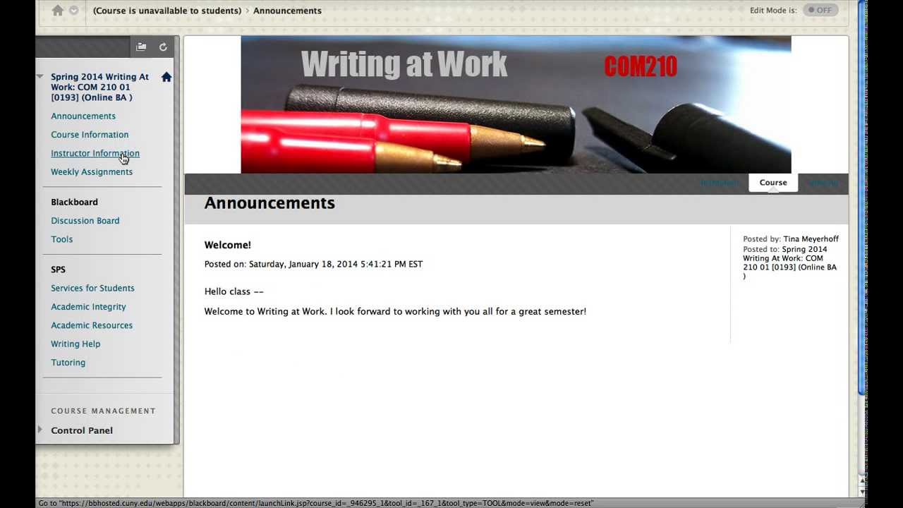 COM 210: Writing at Work