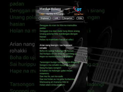 MARDUA HOLONG. Lirik Lagu Sartika Aritonang. #fypシ゚viral #liriklagu #liriklagutimur #music #lyrics