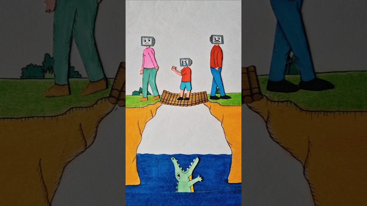 Society bad people are wait for your separation to destroy your child #shorts #drawing #xyzart