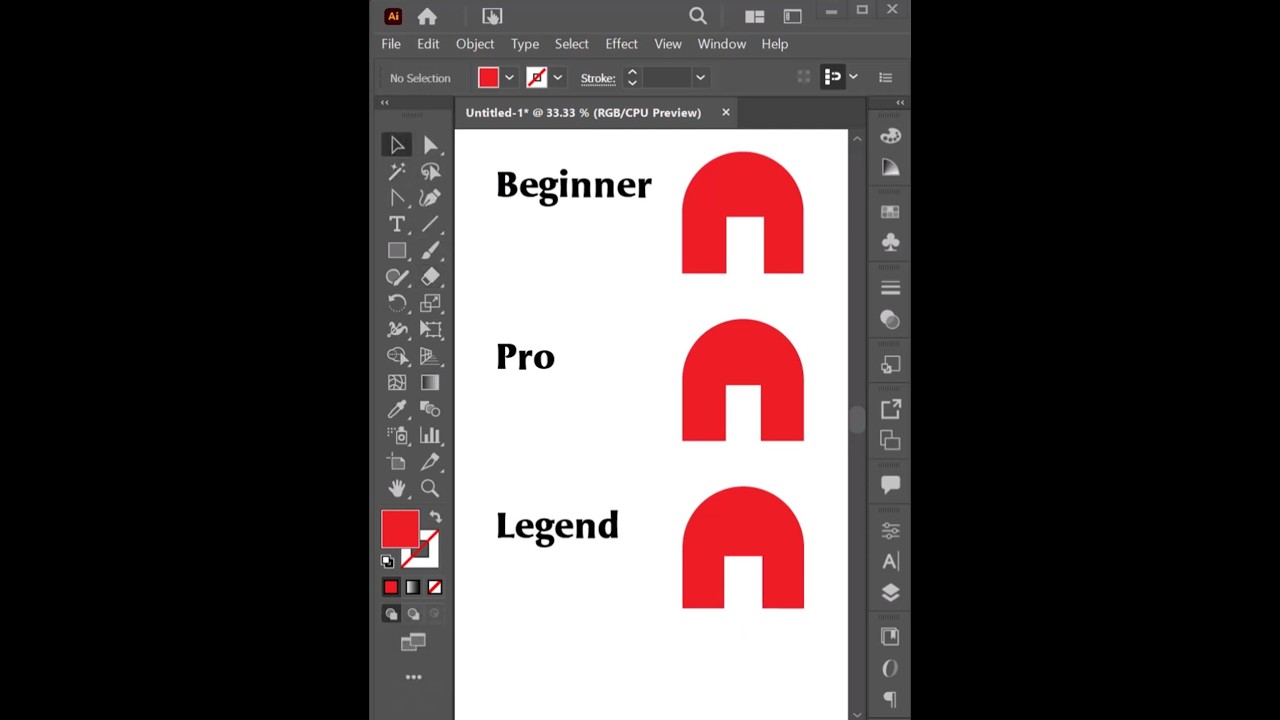 Beginner vs Pro vs Legend in Adobe Illustrator  #adobeillustrator #graphicdesign
