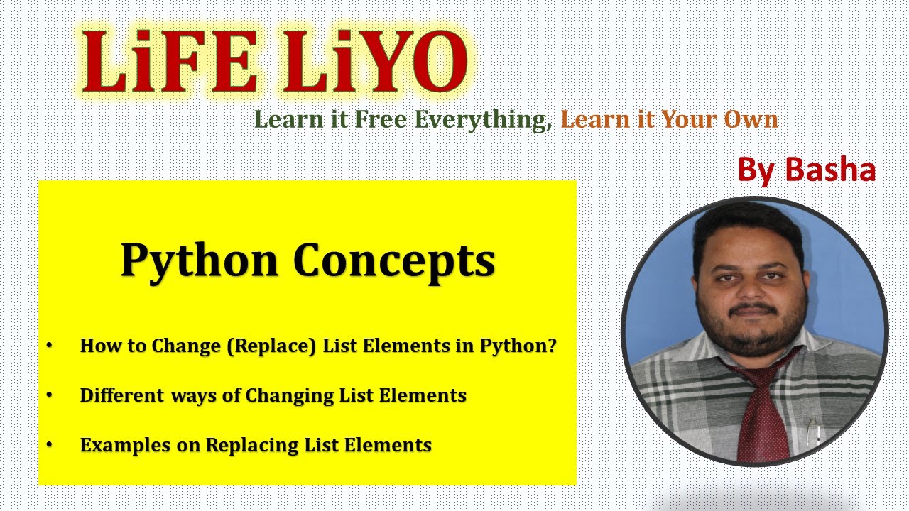 Replacing List Elements | Changing or Replacing List Elements | Python List Elements Change #python