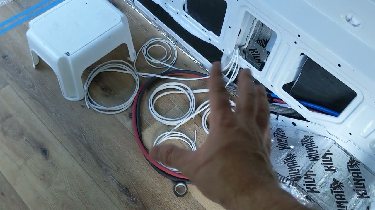 Roughing in Wiring On A Ford Transit Van Conversion  | Going Boundless Van Conversion 2021