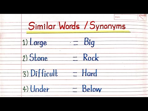 10 Similar words / Synonyms used in daily life #synonyms #similarwords #trending